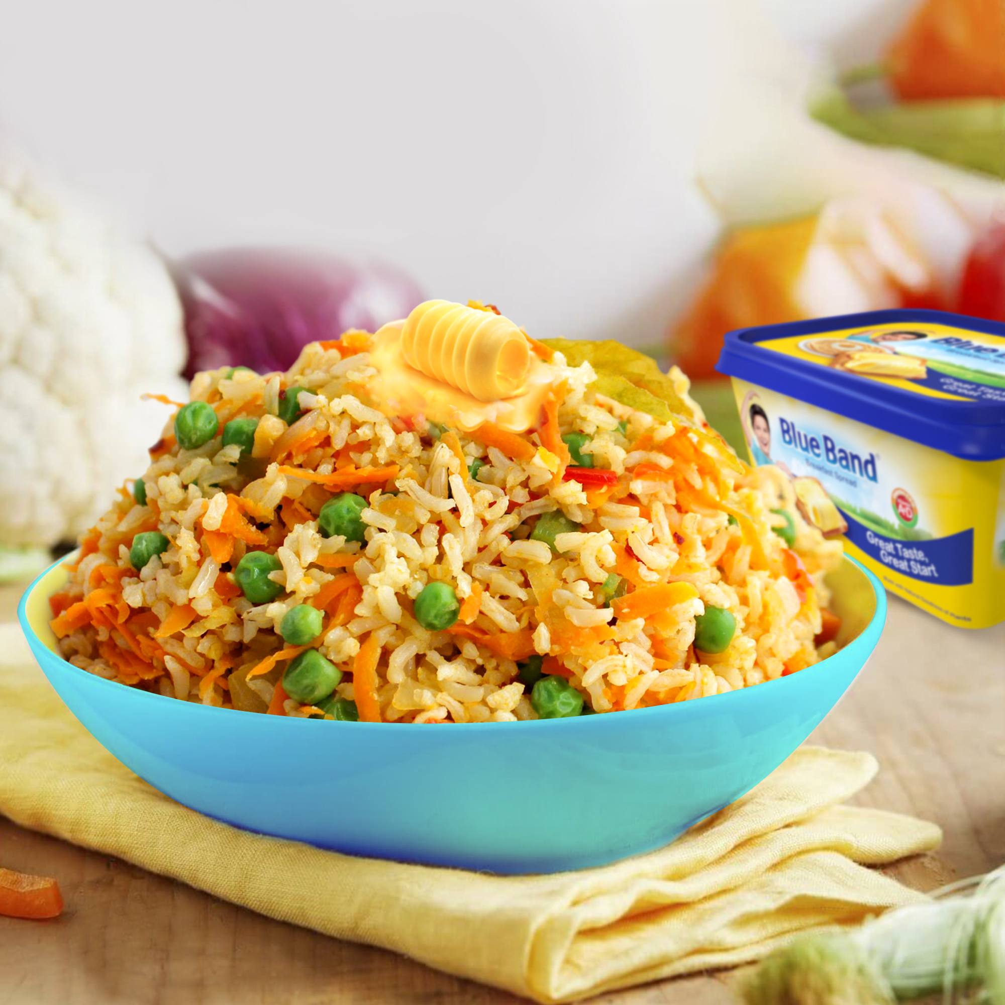 how to cook fried rice with margarine